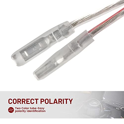 RED WOLF Door Speaker Wiring Harness Connector Plug Replacement for Volkswagen VW 2009-2018 Tiguan, 1999-2019 Golf, 1999-2016 Jetta, 1999-2019 Beetle, 1999-2019 Passat Install Car Speaker Wire Cable