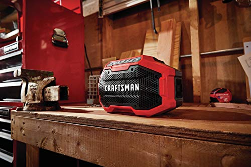CRAFTSMAN V20 Bluetooth Speaker, Tool Only (CMCR001B) , Red