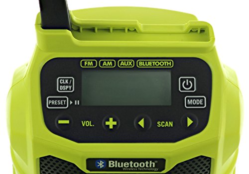 Ryobi P742 One+ 18V Lithium Ion Cordless Compact AM / FM Radio w/ Wireless Bluetooth Technology and Phone Charging (18V Battery Not Included / Radio Only)