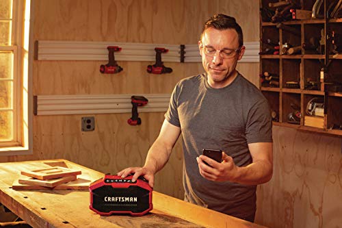 CRAFTSMAN V20 Bluetooth Speaker, Tool Only (CMCR001B) , Red