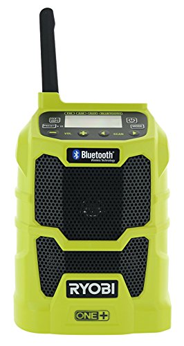 Ryobi P742 One+ 18V Lithium Ion Cordless Compact AM / FM Radio w/ Wireless Bluetooth Technology and Phone Charging (18V Battery Not Included / Radio Only)