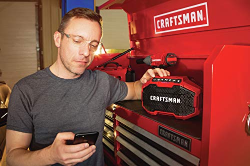 CRAFTSMAN V20 Bluetooth Speaker, Tool Only (CMCR001B) , Red