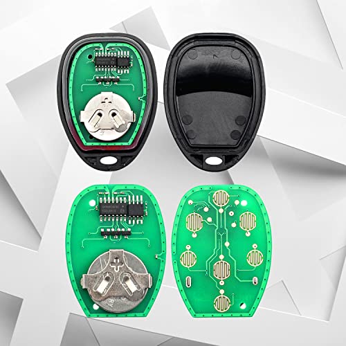 Replacement Fits for Chevy Suburban Tahoe Traverse 2007 2008 2009 2010 2011 2012 2013| Cadillac Escalade 2007-2010| Buick Enclave 2008-2017 Car Keyless Entry Remote Fob Self-Programming (Pack of 2)