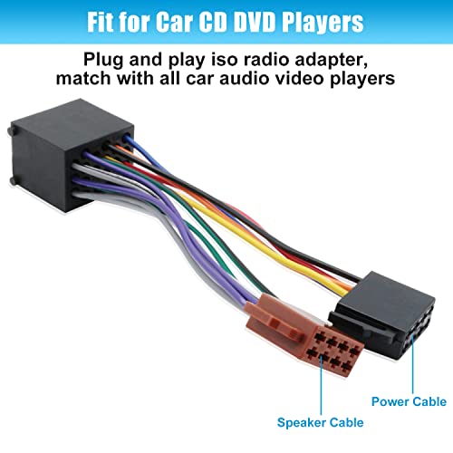 Car Radio Wiring Harness Adapter Compatible with BMW 3 E30 E36 E46 E34 5 E39 ISO Stereo Wire Cable with Antenna Connector