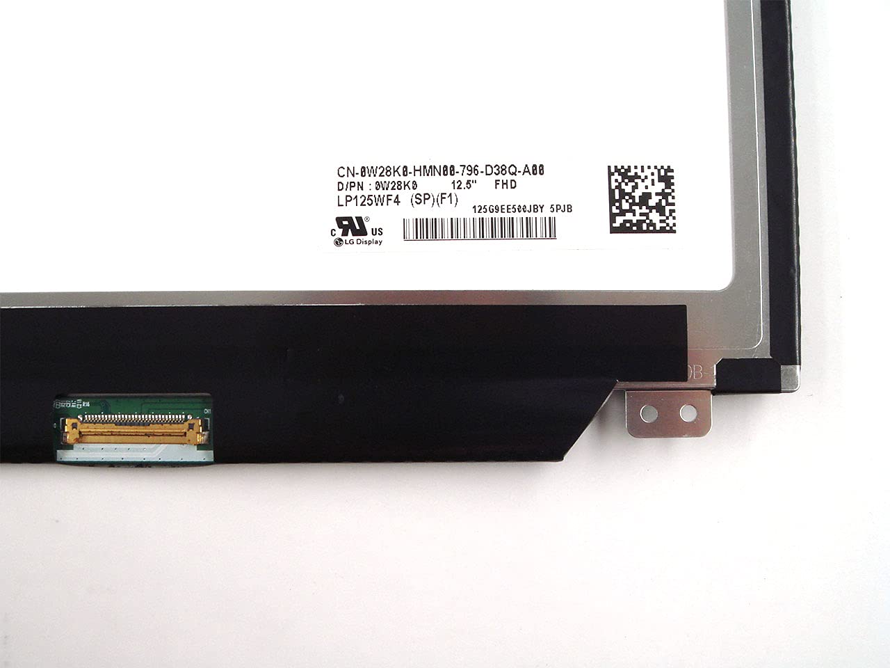 Bayjebu Parts for Dell Latitude 7280,7290,5280,5290 FHD LCD Screen IPS 1920x1080 Non-Touch eDP-30pings LP125WF4(SP)(F1) 0W28K0