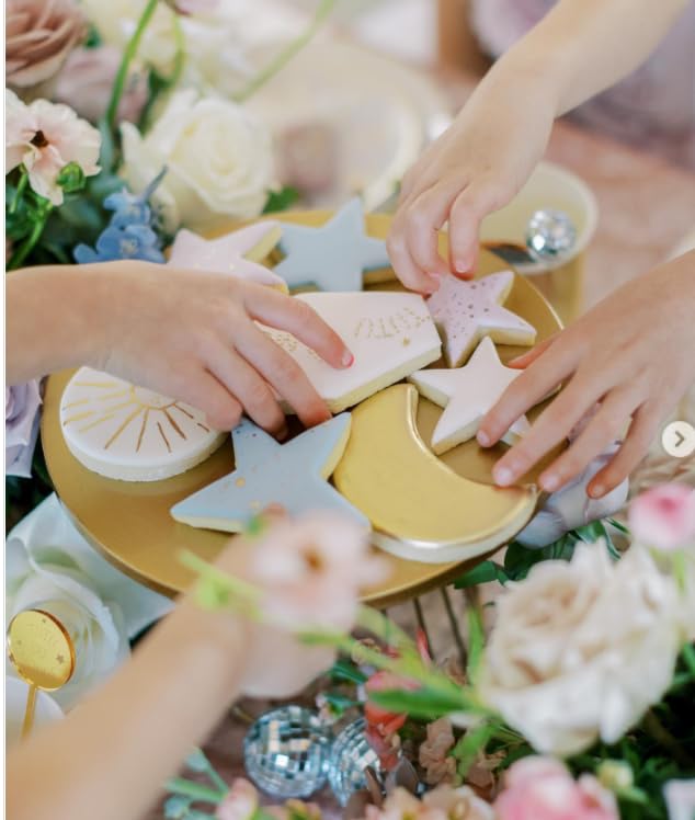 3 Pieces Star, Moon and Cloud Cookie Cutters Stainless Steel Biscuit Cutters Molds Shapes for Baby Shower or Gender Reveal Party