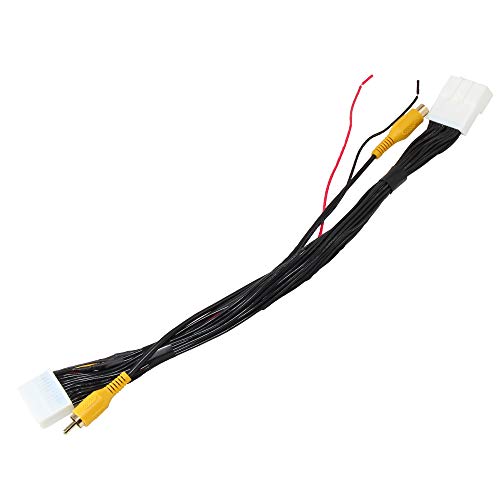 RED WOLF Car Radio T-Harness Retain Factory Reverse Backup Camera Wiring Adapter or Add Rear View Camera to OEM Stereo Nav/Display Compatible with Toyota 4-Runner Tacoma Sienna 2014-2019