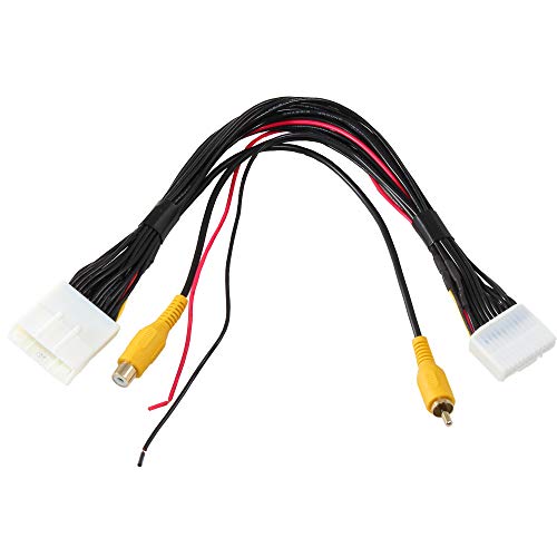 RED WOLF Car Radio T-Harness Retain Factory Reverse Backup Camera Wiring Adapter or Add Rear View Camera to OEM Stereo Nav/Display Compatible with Toyota 4-Runner Tacoma Sienna 2014-2019