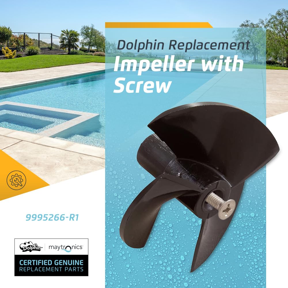 Dolphin Genuine Replacement Part - Impeller with Screw (Black) - 9995266-R1