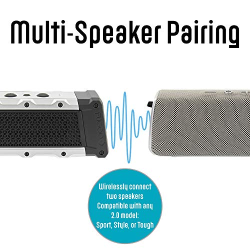 FUGOO Tough 2.0 | Durable & Portable Indoor/Outdoor Bluetooth Speaker | 360 Degree Sound | IPX67-Rated Waterproof, Snow Proof, Mudproof, Sand Proof | 10-Hour Playtime | Wireless Stereo Pairing