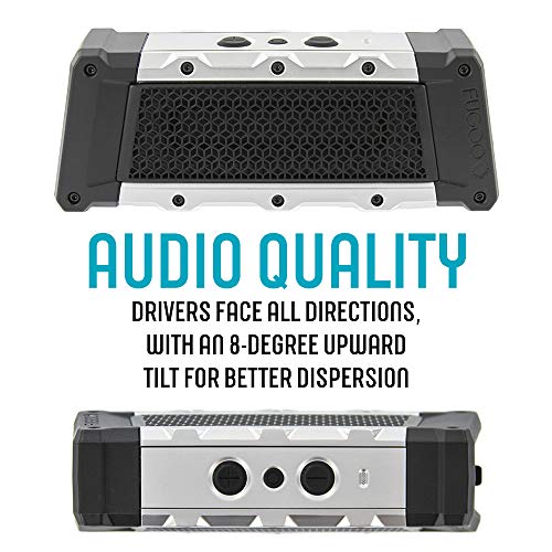FUGOO Tough 2.0 | Durable & Portable Indoor/Outdoor Bluetooth Speaker | 360 Degree Sound | IPX67-Rated Waterproof, Snow Proof, Mudproof, Sand Proof | 10-Hour Playtime | Wireless Stereo Pairing