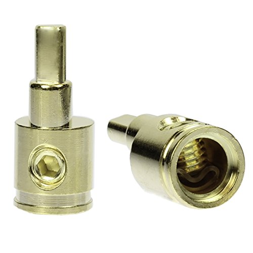Voodoo Set Screw Power/Ground Wire Reducer Cable 1/0 to 4 AWG Gauge (2 Pack)