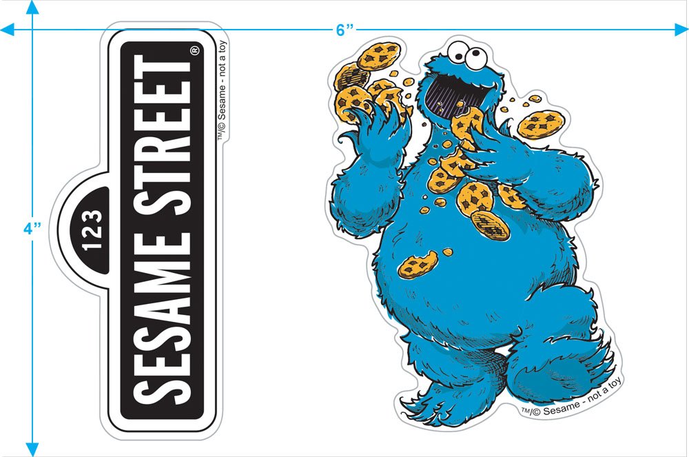 Popfunk Sesame Street Cookie Monster Baby Onesie Bodysuit - Blue, 18 Months