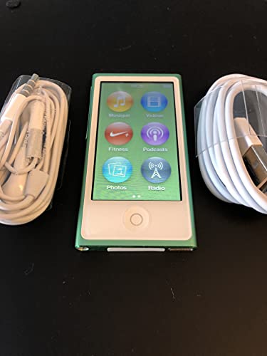 M-Player iPod Nano 7th Generation 16gb Green (Generic Headset and Charging Cord) Packaged in Plain White Box