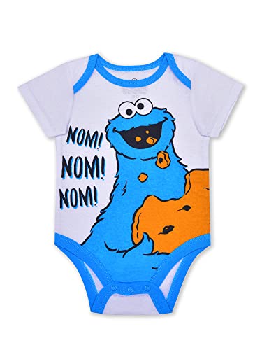 Sesame Street Cookie Monster Baby Boys Bodysuit and Pants Set for Newborn and Infant