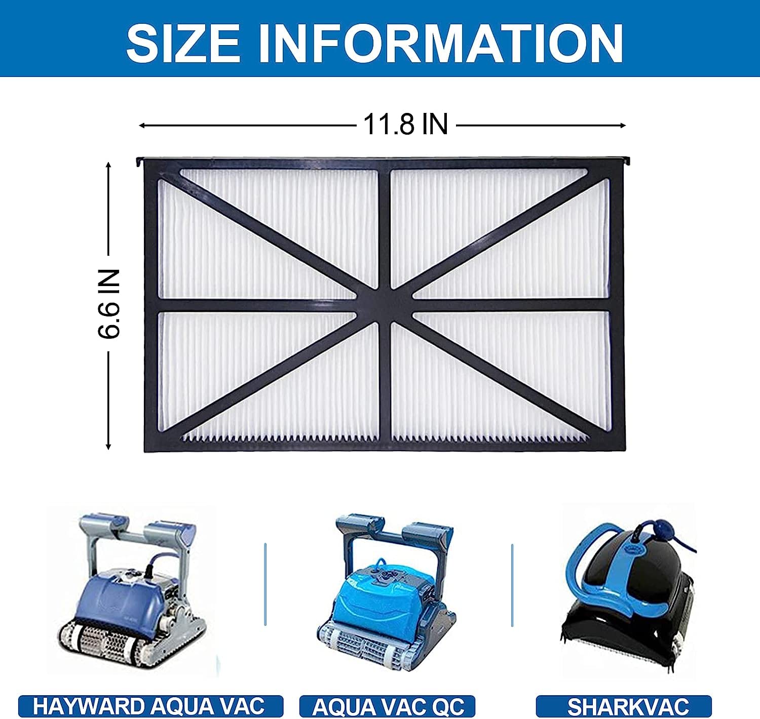 Replacement Robotic Pool Cleaner Filter Cartridges,Ultra Fine Cartridge Filter Panels, for Hayward Robotic AquaVac, TigerShark and SharkVac Pool Cleaners Maytronics Part Number: RCX70101(4 Pack)