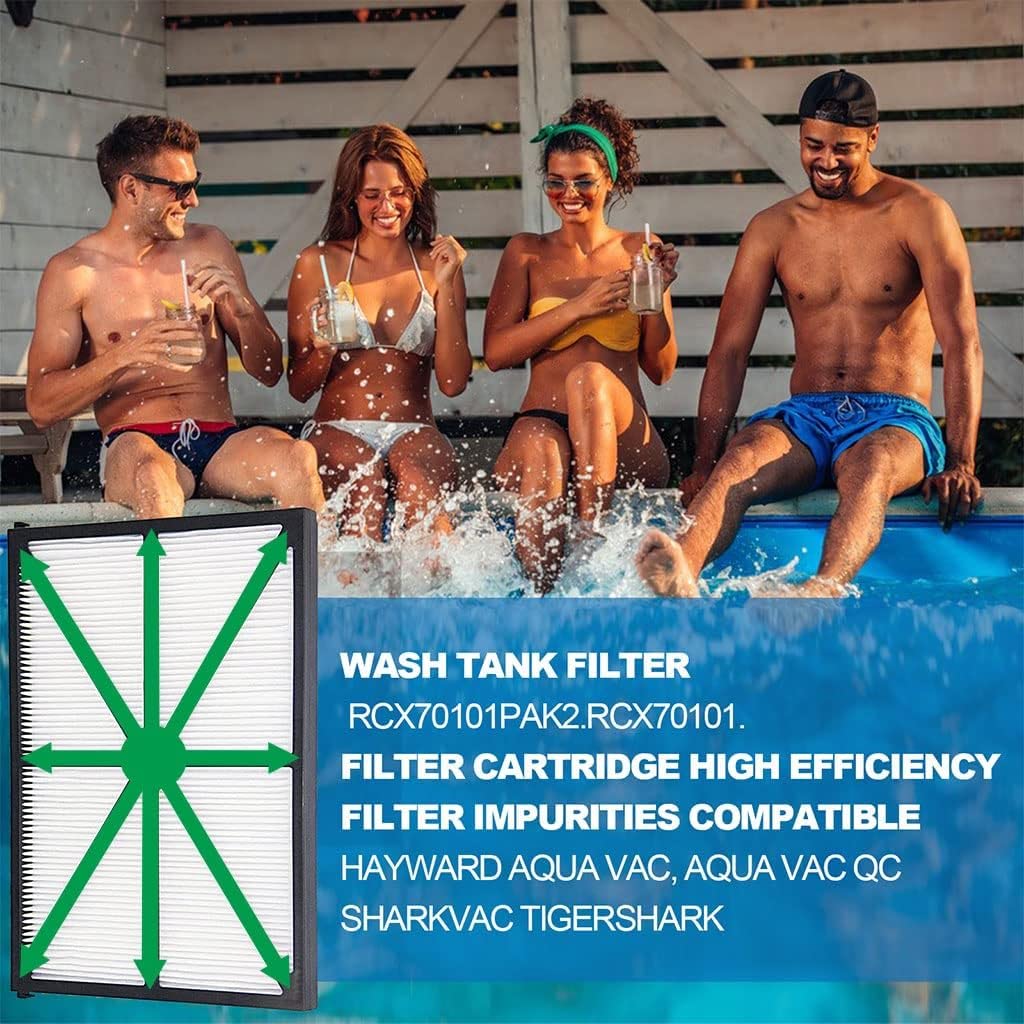 Replacement Robotic Pool Cleaner Filter Cartridges,Ultra Fine Cartridge Filter Panels, for Hayward Robotic AquaVac, TigerShark and SharkVac Pool Cleaners Maytronics Part Number: RCX70101(4 Pack)