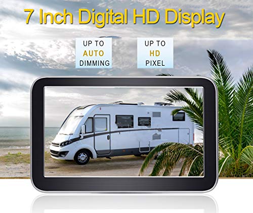 AMTIFO Wireless Backup Camera Car HD 1080P WiFi Rear View System 7 Inch Monitor Kit Truck Camper RV Hitch Auto License Plate Back Cam W70