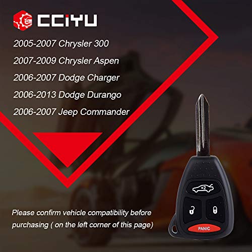 CCIYU Replacement Keyless Entry Remote Control Car Key Fob 1 X 4 Buttons for for D odge/for for J eep/for Mitsubishi/for C hrysler Series KOBDT04A