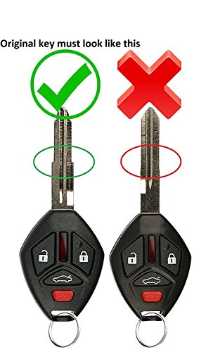 Replacement Keyless Remote Fob Key Shell Case Replacement Fit For 2007 2008 2009 2010 2011 2012 Mitsubishi Eclipse Galant OUCG8D-620M-A