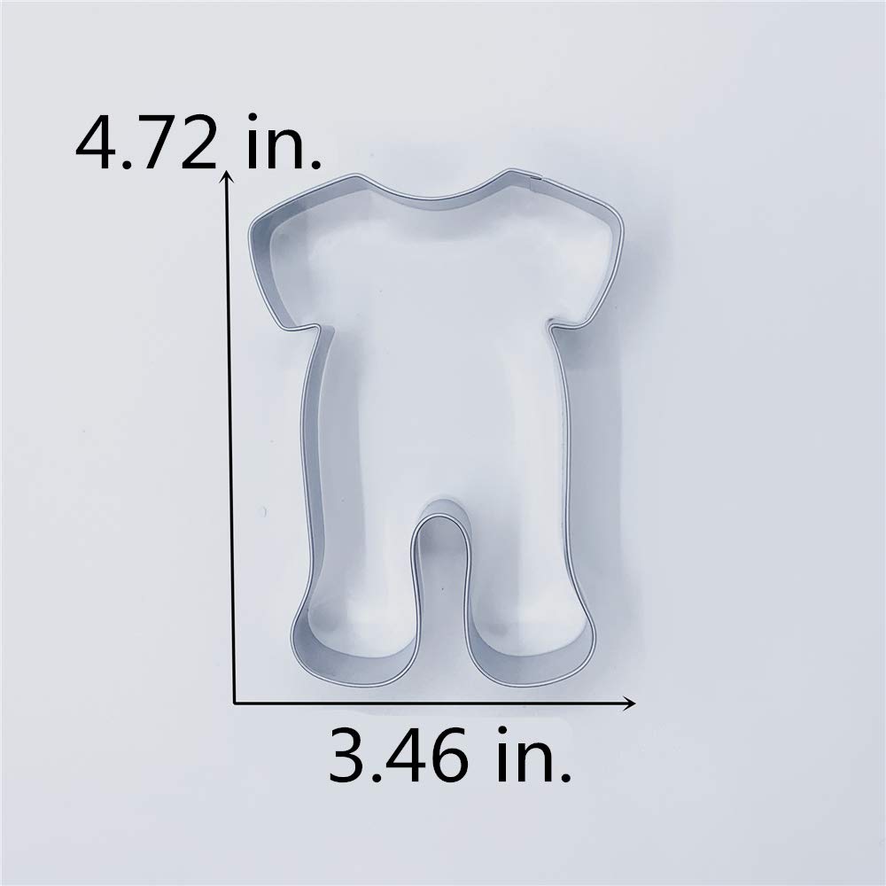 LILIAO Pajama Shape Cookie Cutter Baby Shower - 3.4 x 4.7 inches - Stainless Steel