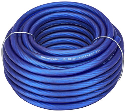 InstallGear 10 Gauge Wire (25ft) Copper Clad Aluminum CAA - Primary Automotive Wire, Car Amplifier Power & Ground Cable, Battery Cable, Car Audio Speaker Stereo, RV Trailer Wiring Welding Cable 10ga