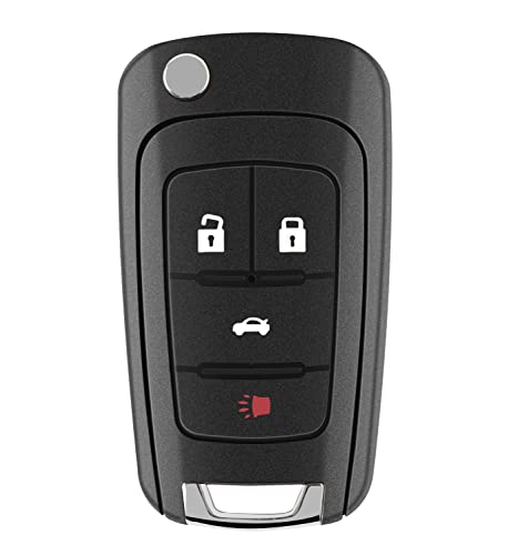 Keyless Entry Remote Uncut Flip Key Fob Fits for Chevrolet Cruze/Equinox 11-2015, Buick Lacrosse10-2016 FCCID: OHT01060512 315Mhz (Pack of 1)
