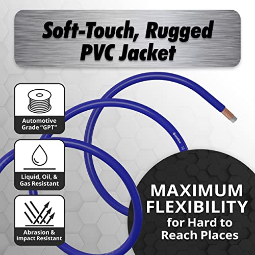 InstallGear 10 Gauge Wire (25ft) Copper Clad Aluminum CAA - Primary Automotive Wire, Car Amplifier Power & Ground Cable, Battery Cable, Car Audio Speaker Stereo, RV Trailer Wiring Welding Cable 10ga