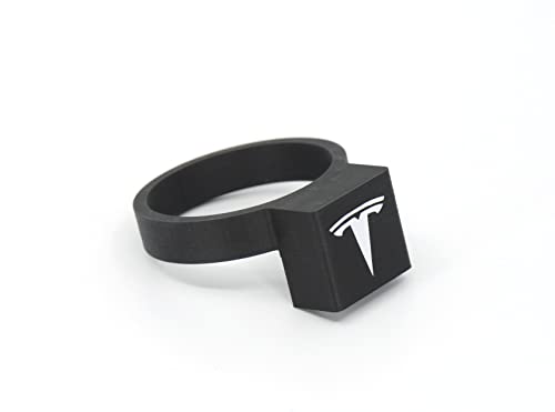 Upgraded j1772 Charger Adapter Lock | Carbon Composite | for Tesla Model 3 / Y (with Sticker)