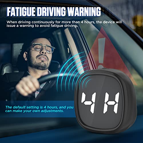 RALBIL Digital GPS Speedometer MPH - Multifunction Car HUD Head Up Display with Fatigue Driving Alarm, Overspeed Alarm and Speed Unit Switching KM/H or MPH for All Vehicle