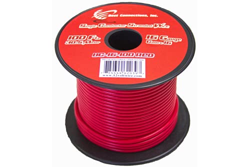16 GAUGE WIRE RED & BLACK POWER GROUND 100 FT EACH PRIMARY STRANDED COPPER CLAD