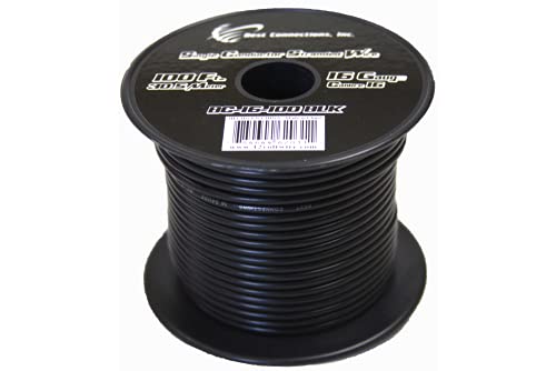 16 GAUGE WIRE RED & BLACK POWER GROUND 100 FT EACH PRIMARY STRANDED COPPER CLAD