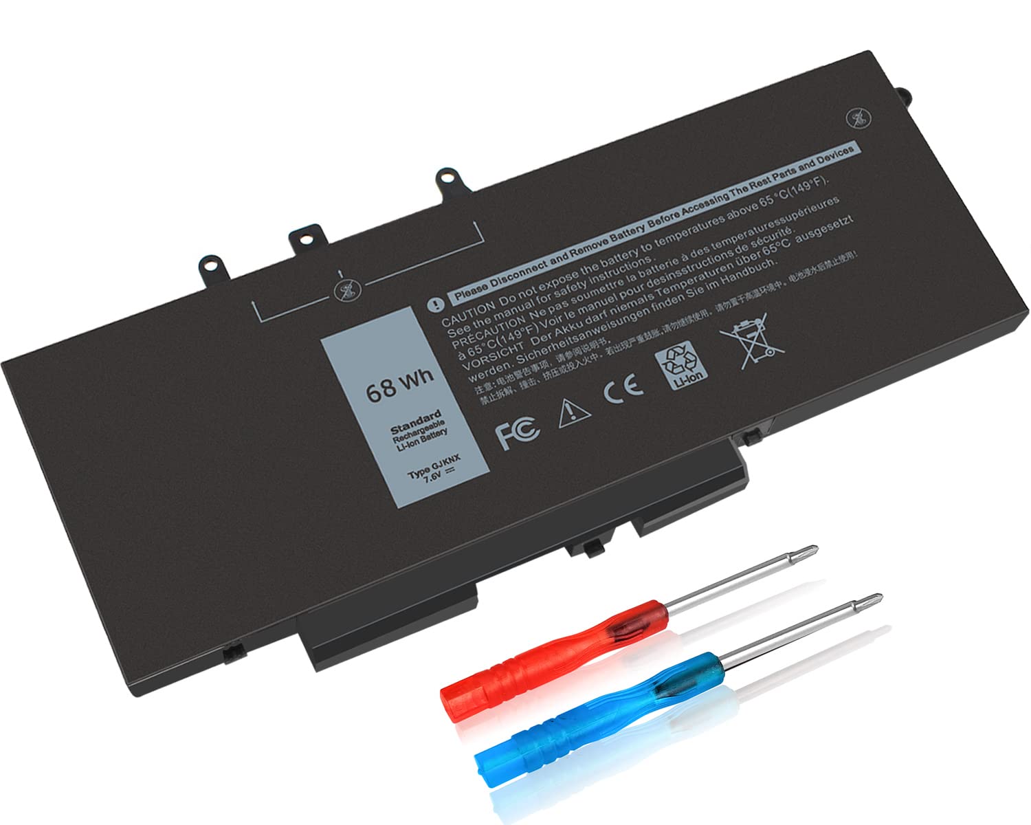 68Wh GJKNX Laptop Battery for Dell Latitude 5580 5480 5280 5490 5590 5491 5591 5288 5488 5495 E5480 E5580 E5490 E5590 E5591 Precision 15 3520 3530 M3520 M3530 GD1JP 5YHR4 451-BBZG DY9NT 0DY9NT 0GD1JP