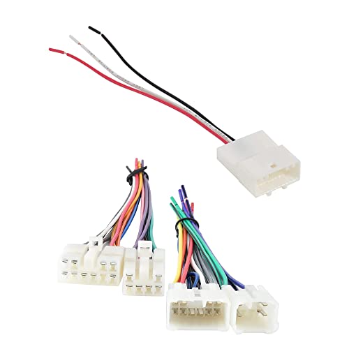 RED WOLF Radio Stereo Wire Harness w/Steering Wheel Control Switch Wiring Harness Replacement for Toyota 2003-2011, Scion/RAV4,Lexus Vehicles