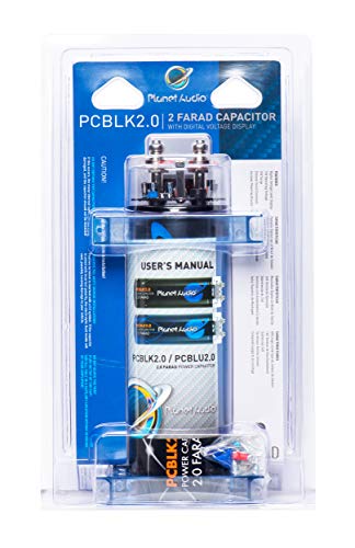 Planet Audio PCBLK2.0 β 2 Farad Car Capacitor For Energy Storage To Enhance Bass Demand From Audio System
