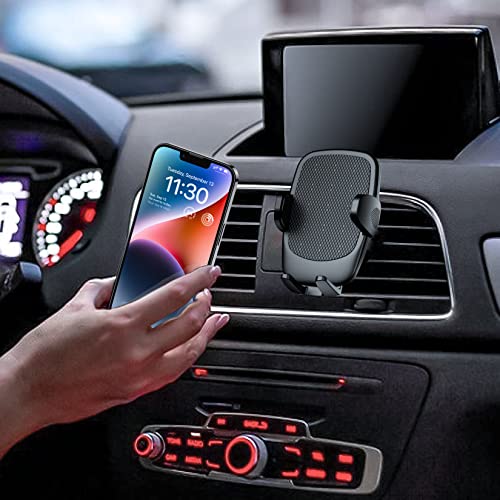 SPIDERCASE [2 Pack] Phone Mount for Car [Universal Air Vent] Car Phone Holder, Military-Grade Shockproof [Up to 7” Phones] [Thick Case Friendly] [Easy Operate] Cellphone Clamp Cradle for All iPhone
