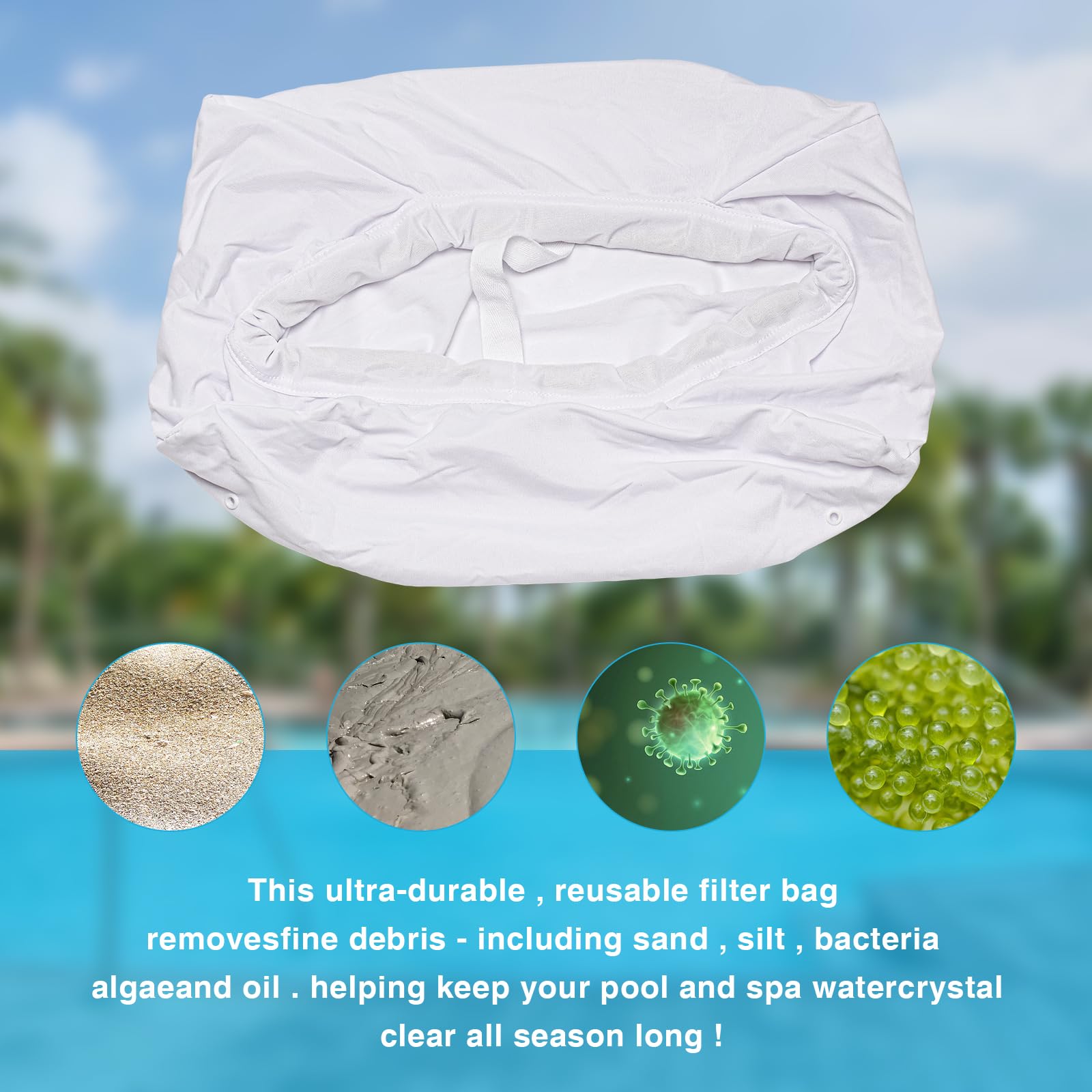 Apopip 99954305-R1 Filter Bag 70 Micron Replacement for Dolphin - Maytronic Dolphin Parts Deluxe 4, Deluxe 5, DX6 Pool Cleaner Filter Bag