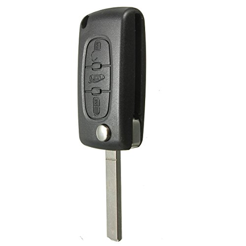 KATUR 433MHz 3 Buttons Auto Car Remote Key Shell Case Cover Replacement with Battery ID46 Chip for Peugeot Citroen Berlingo