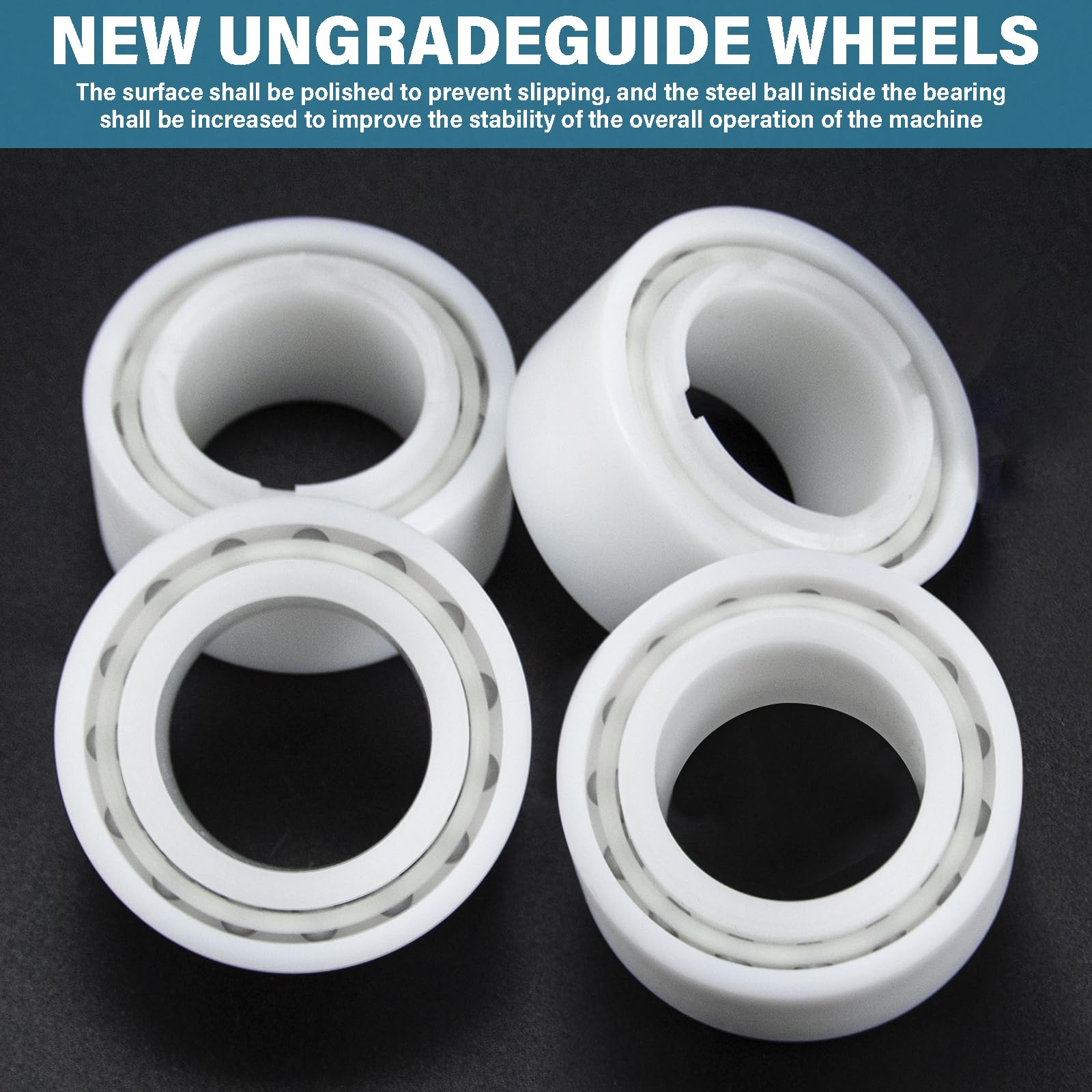 3884997-R6 Guide Wheels Parts Fit for Dolphin Dolphin Pool Cleaner Guide Wheels Replacement, 4 Pack Guide Wheels with 2 Pully Gears Compatible with Maytronics Dolphin Nautilus Cc Plus Premier