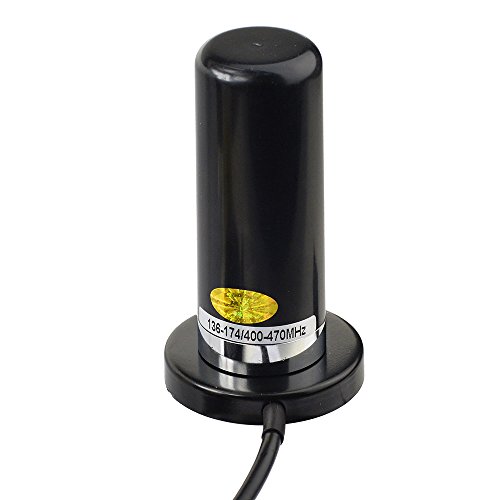 wlaniot Vehicle/Car Mobile Radio VHF/UHF Dual Band Antenna BNC Male Connector Magnetic Base Mount 5M RG58 Cable for BC125AT Scanner