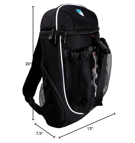Hard Work Sports Basketball Backpack with Ball Compartment Spacious Shoe Storage for Basketball, Large Sports Bag
