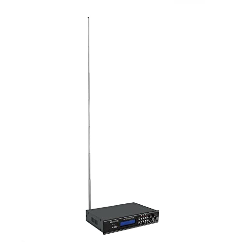 Retekess TR510 FM Transmitter, Long Range FM Broadcast Transmitter with Dual Mic, 3 Preset Stations, FM Radio Station for Church Parking Lot,Drive in Movie,Support USB Drive and RCA Inputs