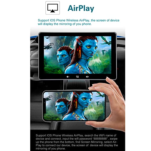 Polarlander 7 Inch Touchscreen Monitor for Wireless Apple Carplayer and Android Auto Built-in Two Speakers Car Stereo Multimedia Player with Bluetooth, Mirror Link, Dash or Windshield Mounted