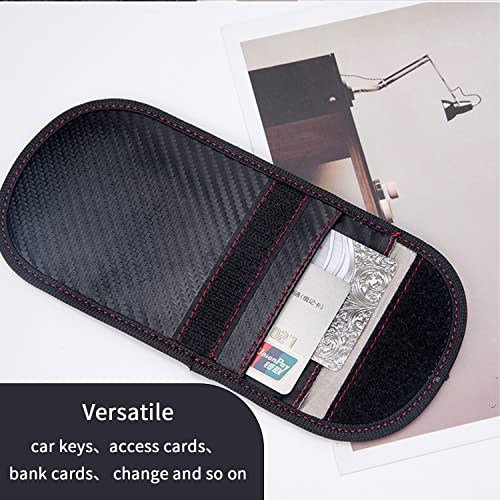 Arbootjin Faraday Bag,Faraday Key Fob Protector Faraday Cage Faraday Pouch - Car Key Signal Blocking,Anti-Theft Pouch,Anti-Hacking Case Blocker (Black)