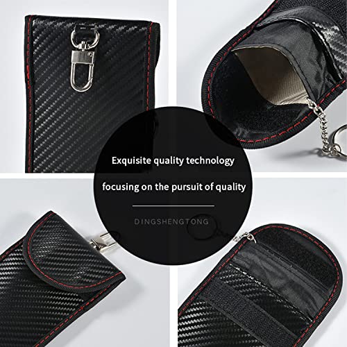 Arbootjin Faraday Bag,Faraday Key Fob Protector Faraday Cage Faraday Pouch - Car Key Signal Blocking,Anti-Theft Pouch,Anti-Hacking Case Blocker (Black)