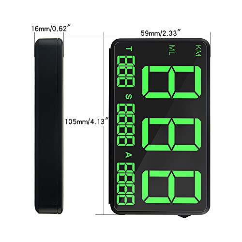 Universal GPS HUD Speedometer C80 Digital Display GPS Head Up Dispaly Speedometer Car Truck Odometer 4.5in Large Screen with Over Speed Warning MPH Fatigue Driving Alarm