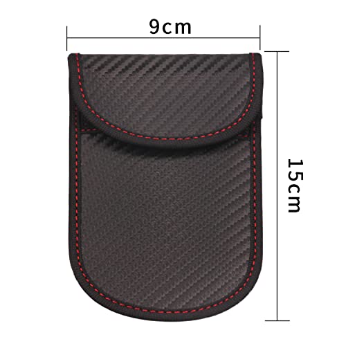 Arbootjin Faraday Bag,Faraday Key Fob Protector Faraday Cage Faraday Pouch - Car Key Signal Blocking,Anti-Theft Pouch,Anti-Hacking Case Blocker (Black)