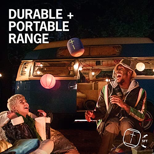 ULTIMATE EARS WONDERBOOM 3, Small Portable Wireless Bluetooth Speaker, Big Bass 360-Degree Sound for Outdoors, Waterproof, Dustproof IP67, Floatable, 131 ft Range - Joyous Brights Grey (Renewed)