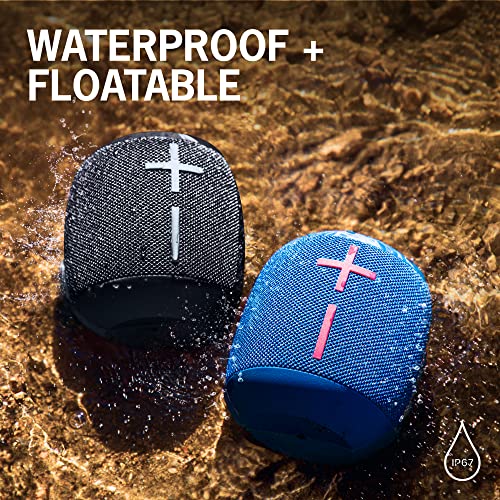 ULTIMATE EARS WONDERBOOM 3, Small Portable Wireless Bluetooth Speaker, Big Bass 360-Degree Sound for Outdoors, Waterproof, Dustproof IP67, Floatable, 131 ft Range - Joyous Brights Grey (Renewed)