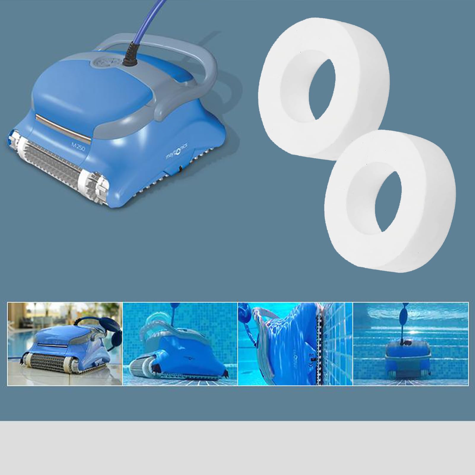 4 Pack Climbing Rings Replacment for Maytronics Dolphin Robotic Pool Cleaners 6101611-R4, Compatible with Dolphin Nautilus CC Plus M200 M400 M500 DX3 DX4 DX6 and More